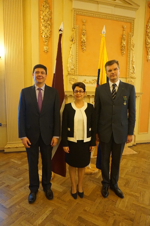 Mr. Roberts Binde, the Honorary Consul of Colombia in Latvia, was ...